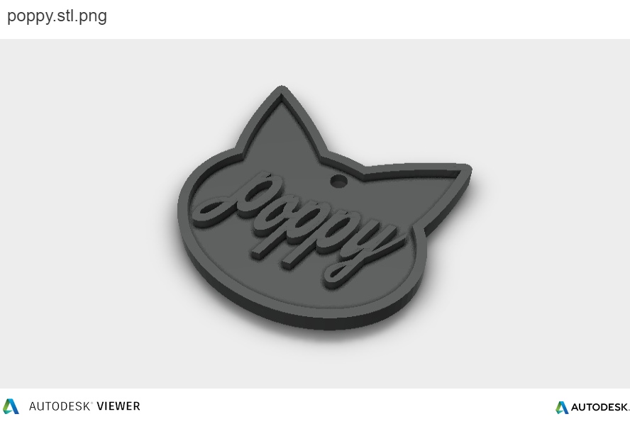 STL file Cat Poppy Tag 🐱 ・3D printing template to download・Cults