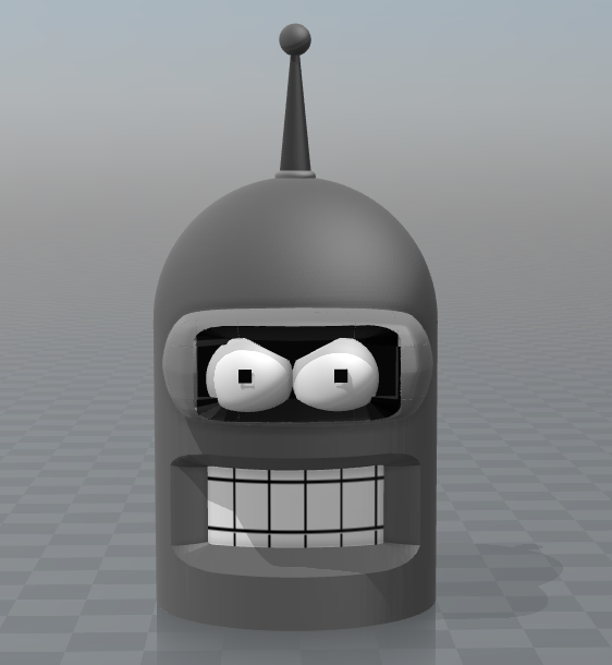 Free 3D file Bender head 🤖・Template to download and 3D print・Cults