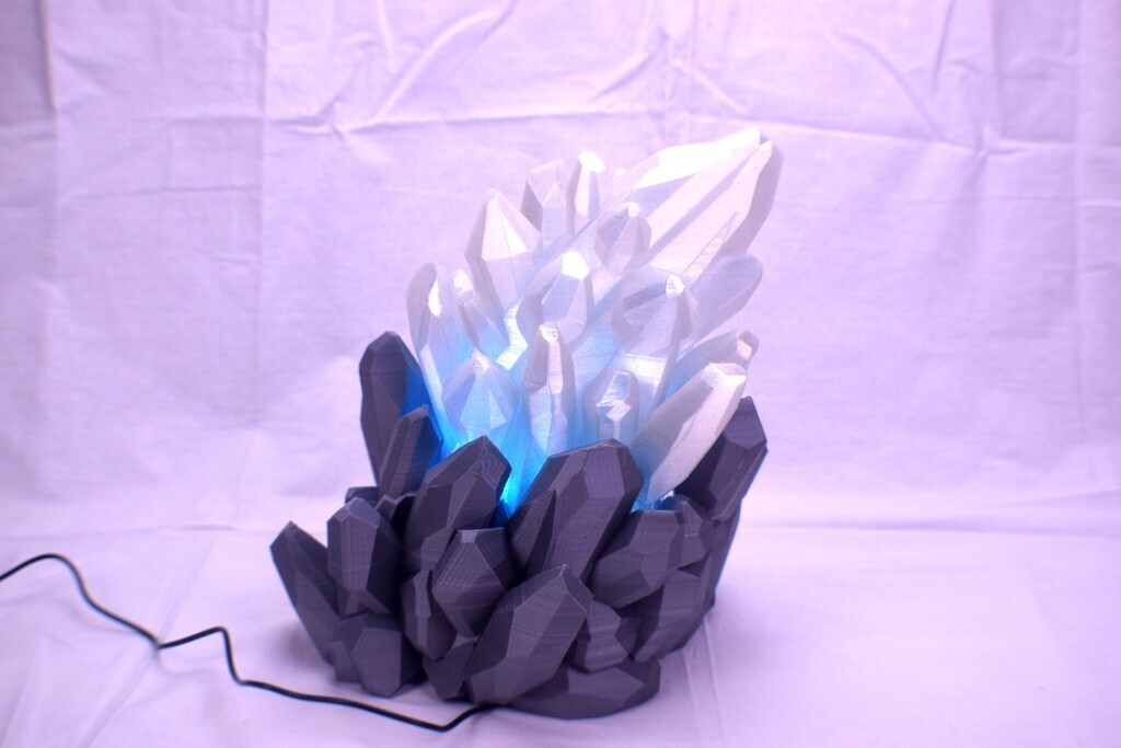 🔮 Crystal LED Lamp・Free STL File for ・Cults