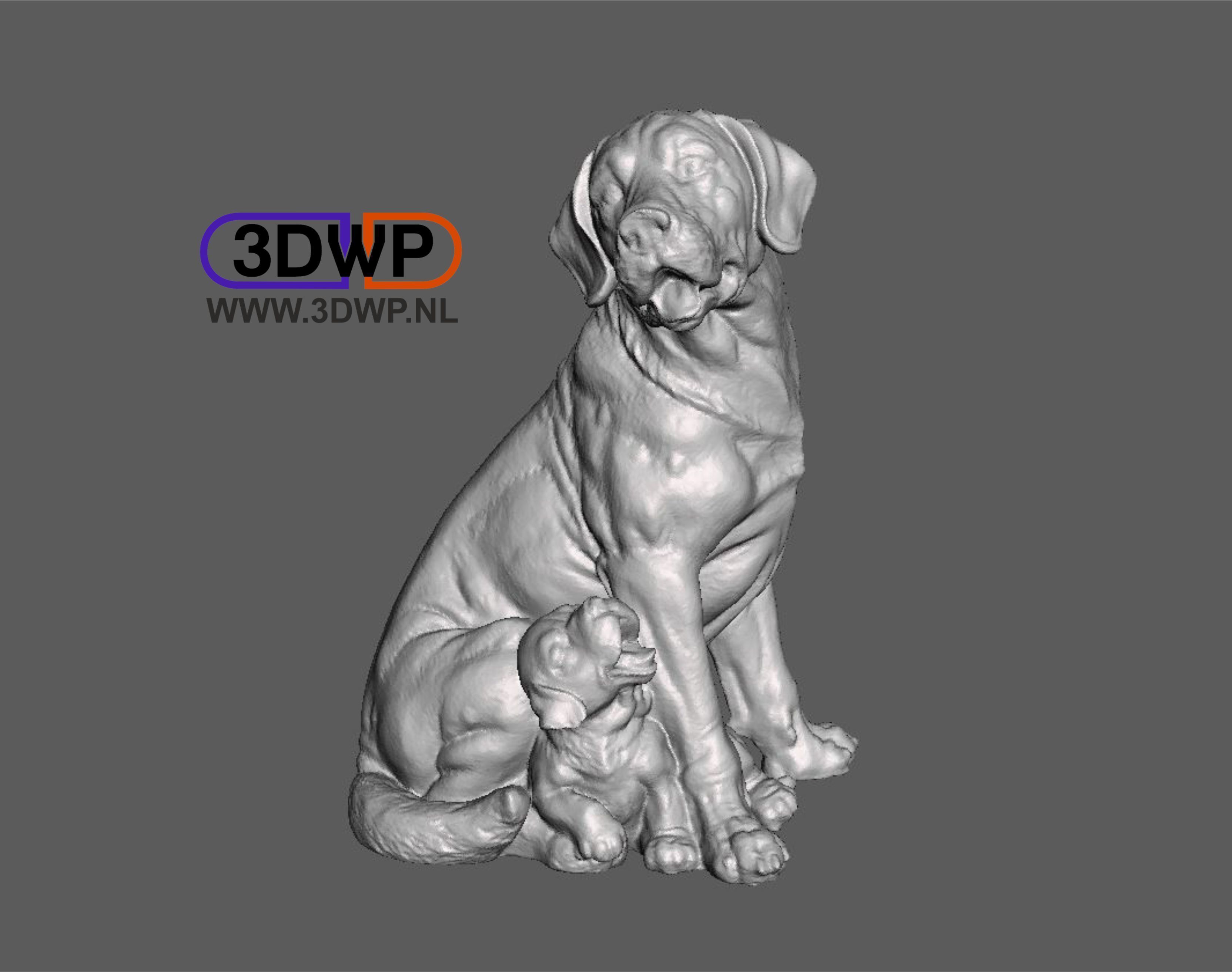 STL file Labrador With Puppy (Dog Statue 3D Scan) 🐕 ・3D printable model ...