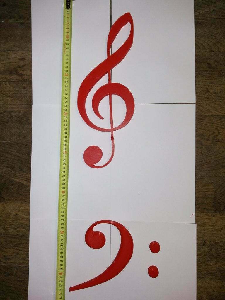Free STL file Treble clef and Bass clef 🎵・3D printable model to ...