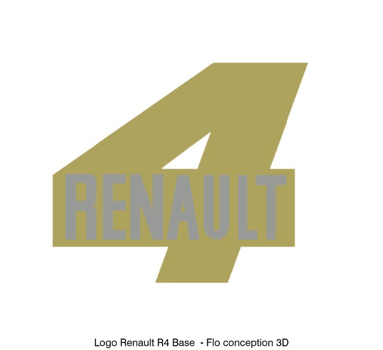 STL file Renault R4 logo Base 🛞 ・3D printing model to download・Cults