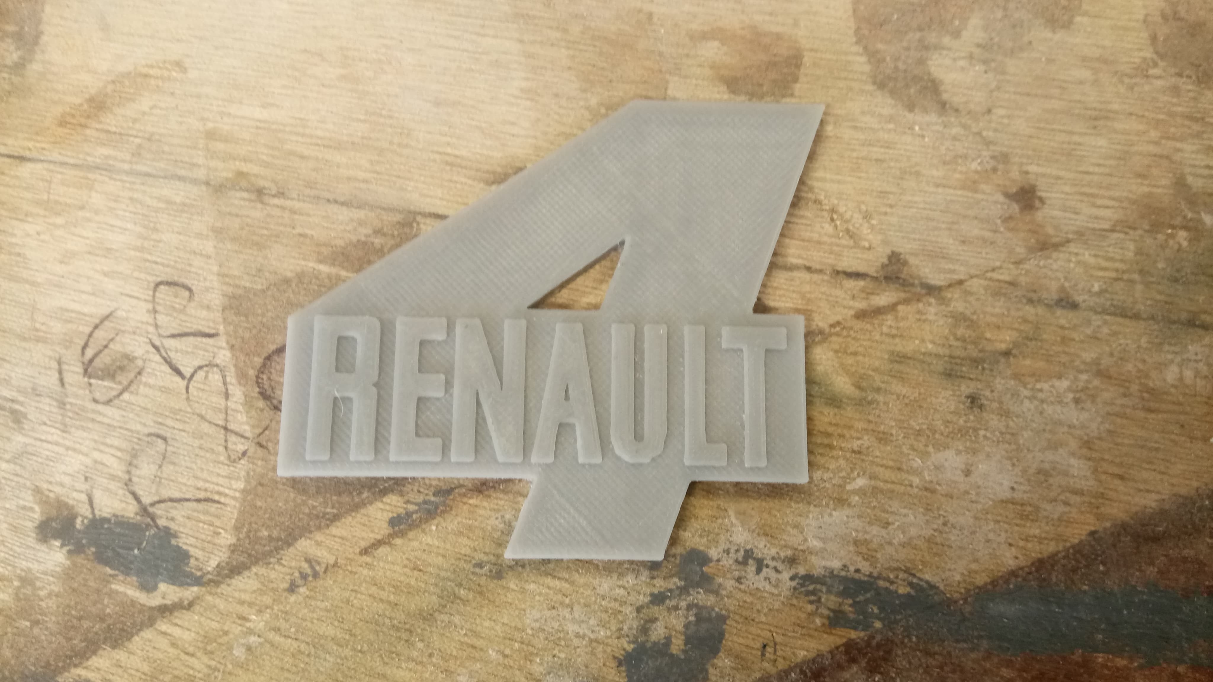 STL file Renault R4 logo Base 🛞 ・3D printing model to download・Cults