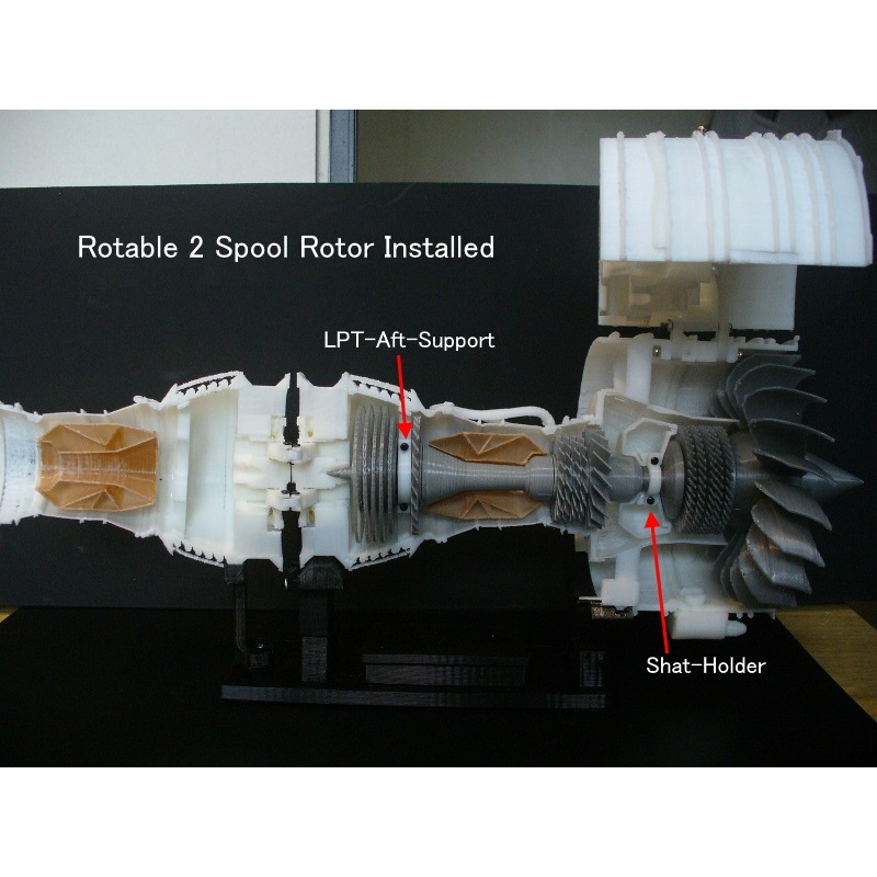 Free STL file Jet Engine, Rotable 2 Spool Rotors 🔧 ・3D printable object ...