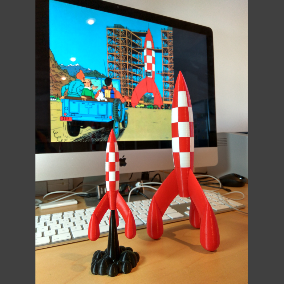 Impresión 3D Cohete Tintín • Hecho con una impresora 3D Anet A8・Cults