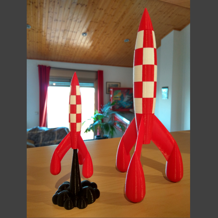 Impresión 3D Cohete Tintín • Hecho con una impresora 3D Anet A8・Cults