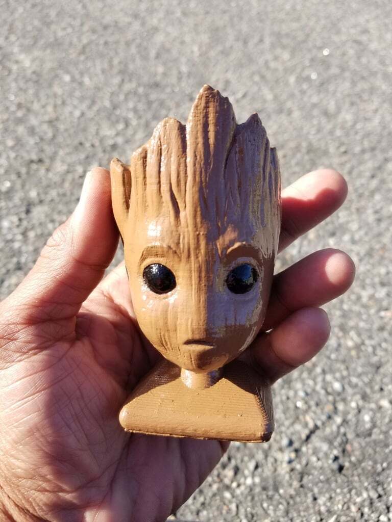3D printed Baby groot head planter・Cults