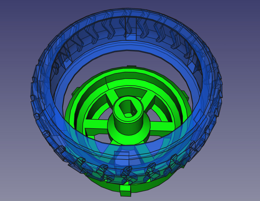Archivo STL gratis Rueda para robot en dos materiales 🤖 ・Modelo para ...