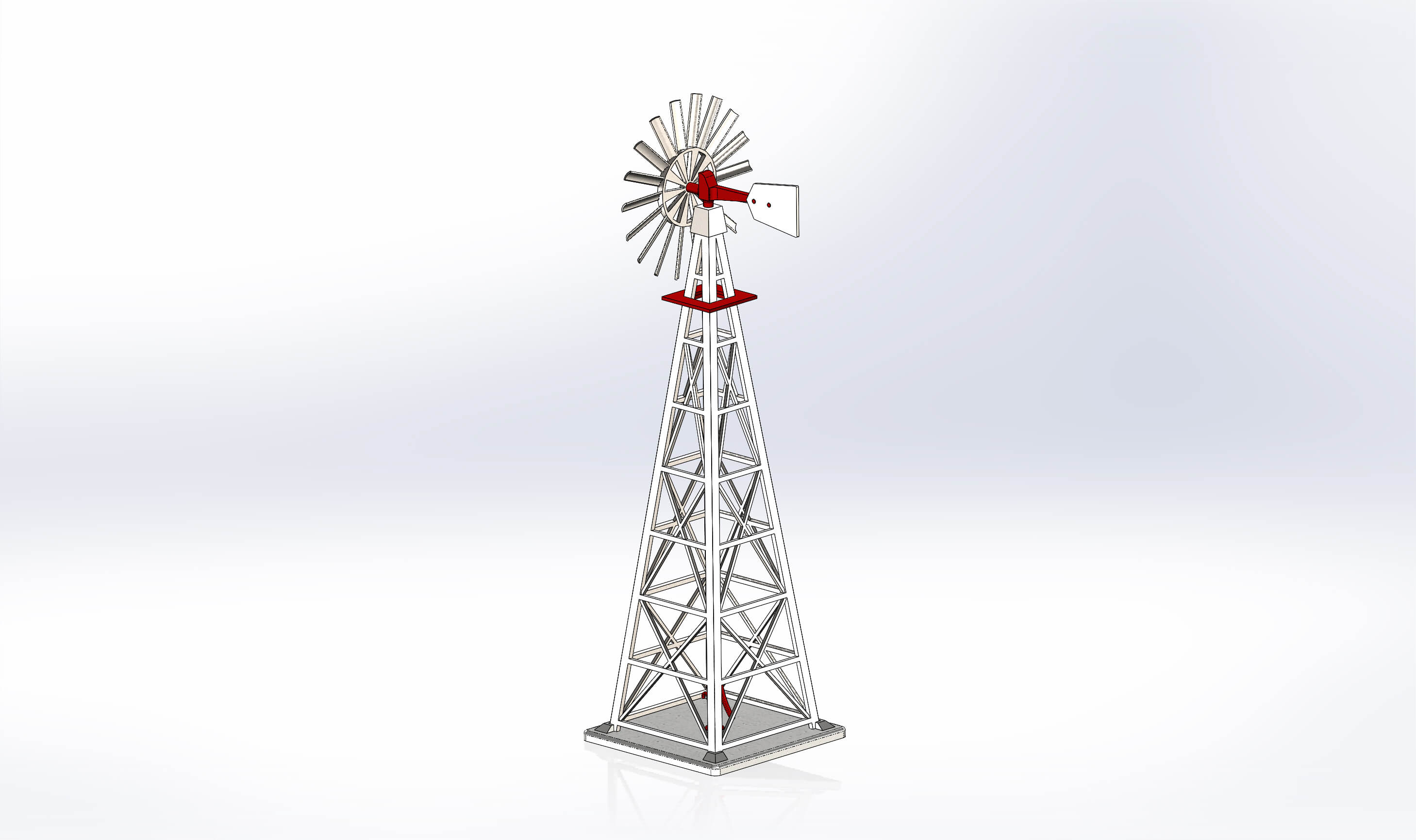 👽 O Scale Windmill・Free 3D File for ・Cults