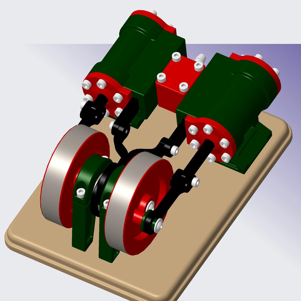 Free 3D file 2 Cylinder Sliding Valve Engine 🎠・Template to download and ...