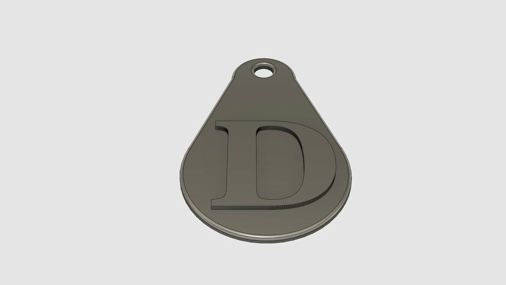 Free STL file Letter D Key Fob 🔑・3D printing template to download・Cults