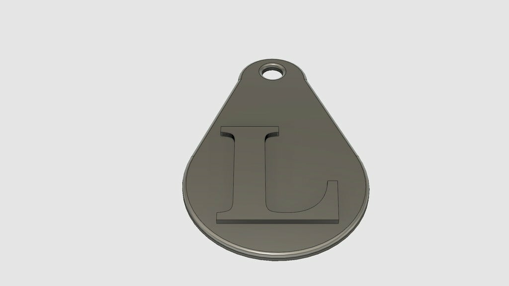 🔑 Letter L Key Fob・Free STL File for ・Cults