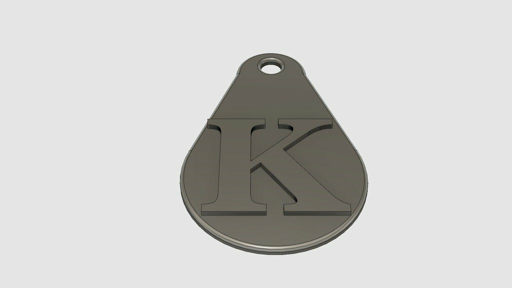 Free STL file Letter K Key Fob 🔑・3D printer model to download・Cults