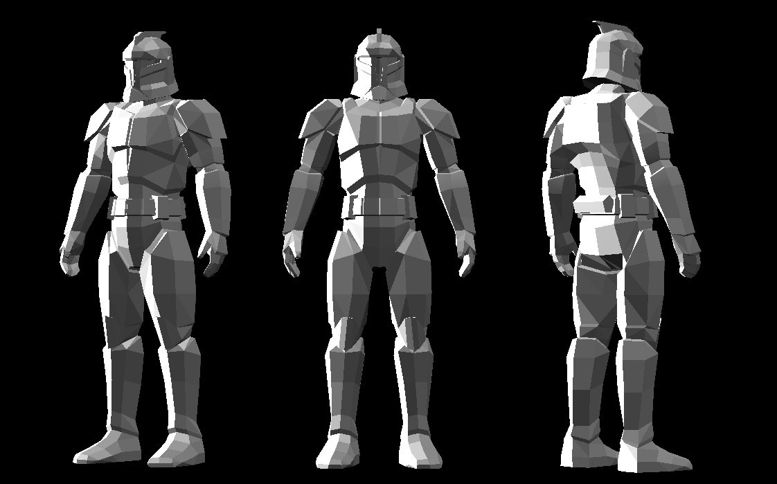 ⭐ Low polygon star wars Clone trooper model・ STL File for ・Cults