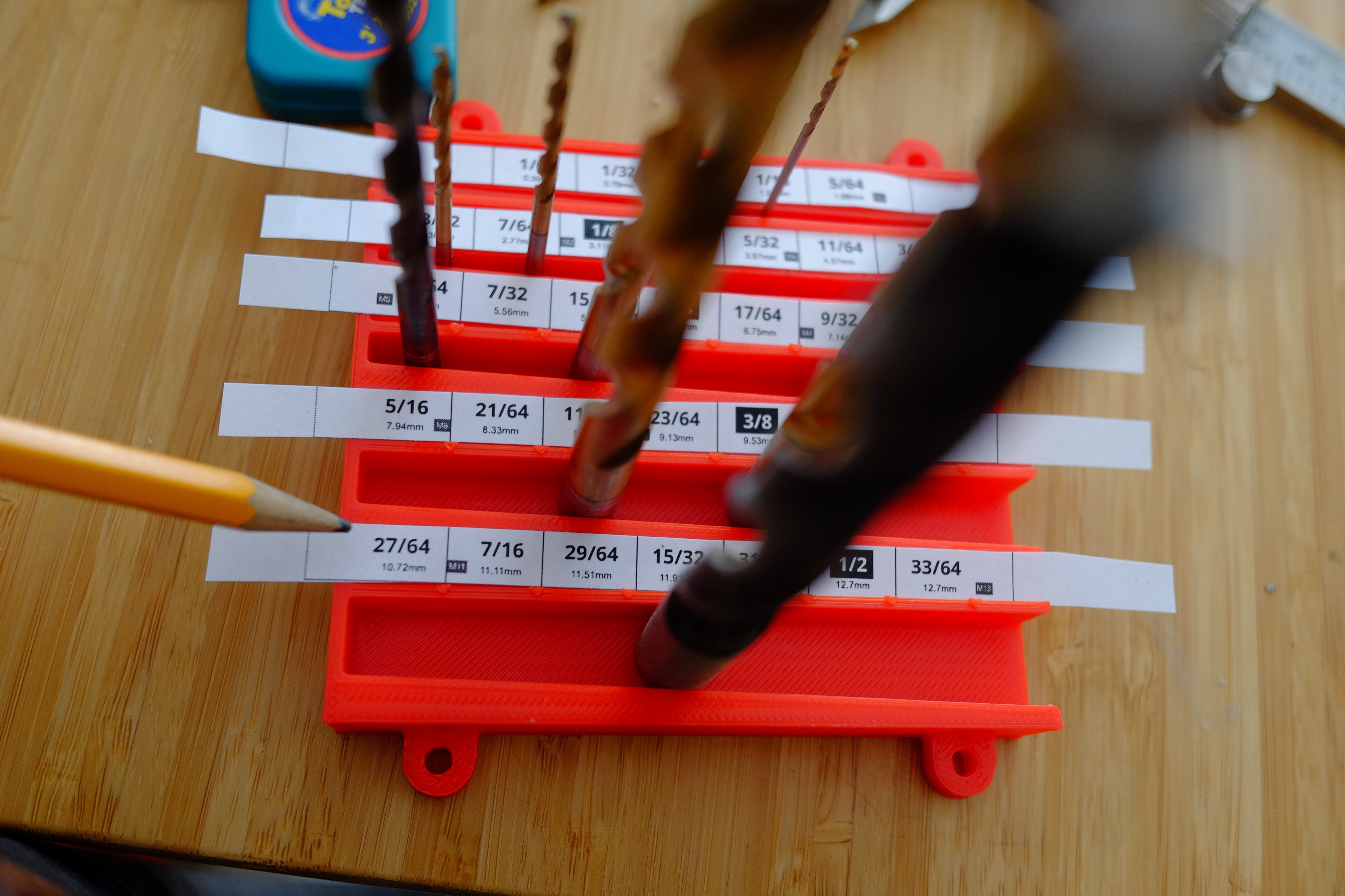 🧑‍🔧 The Amazing Drill Bit Sorter (imperial, fractional)・ STL File for ・Cults