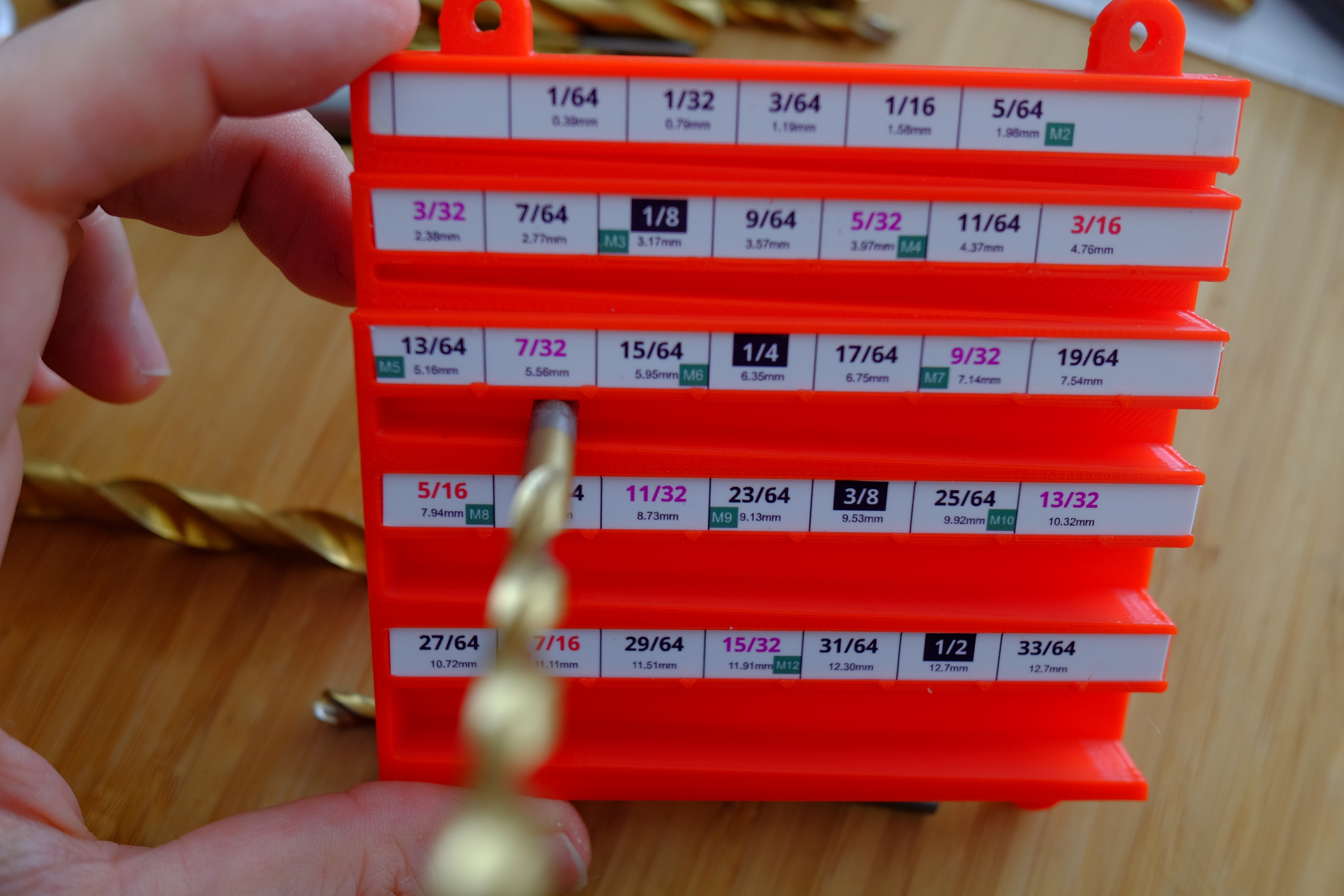 🧑‍🔧 The Amazing Drill Bit Sorter (imperial, fractional)・ STL File for ・Cults