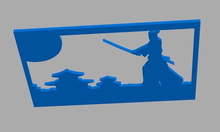 STL file Samurai stencil decoration 🗡️ ・3D printing template to ...