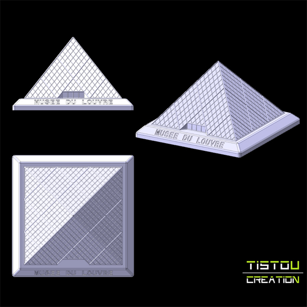 STL file Pyramid of the Louvre 🏛️ ・3D printing model to download・Cults