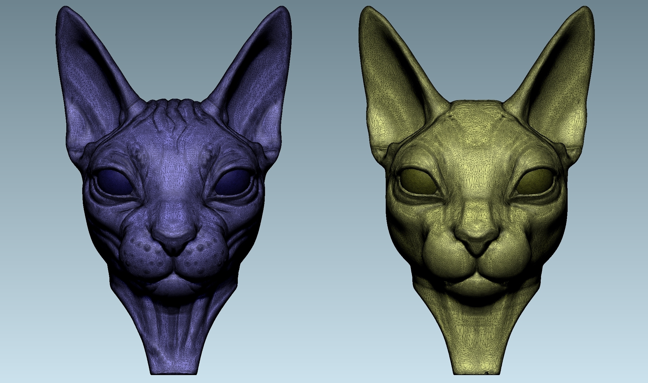 STL file Cat sphynx Head 🐱 (OBJ)・3D printer design to download・Cults