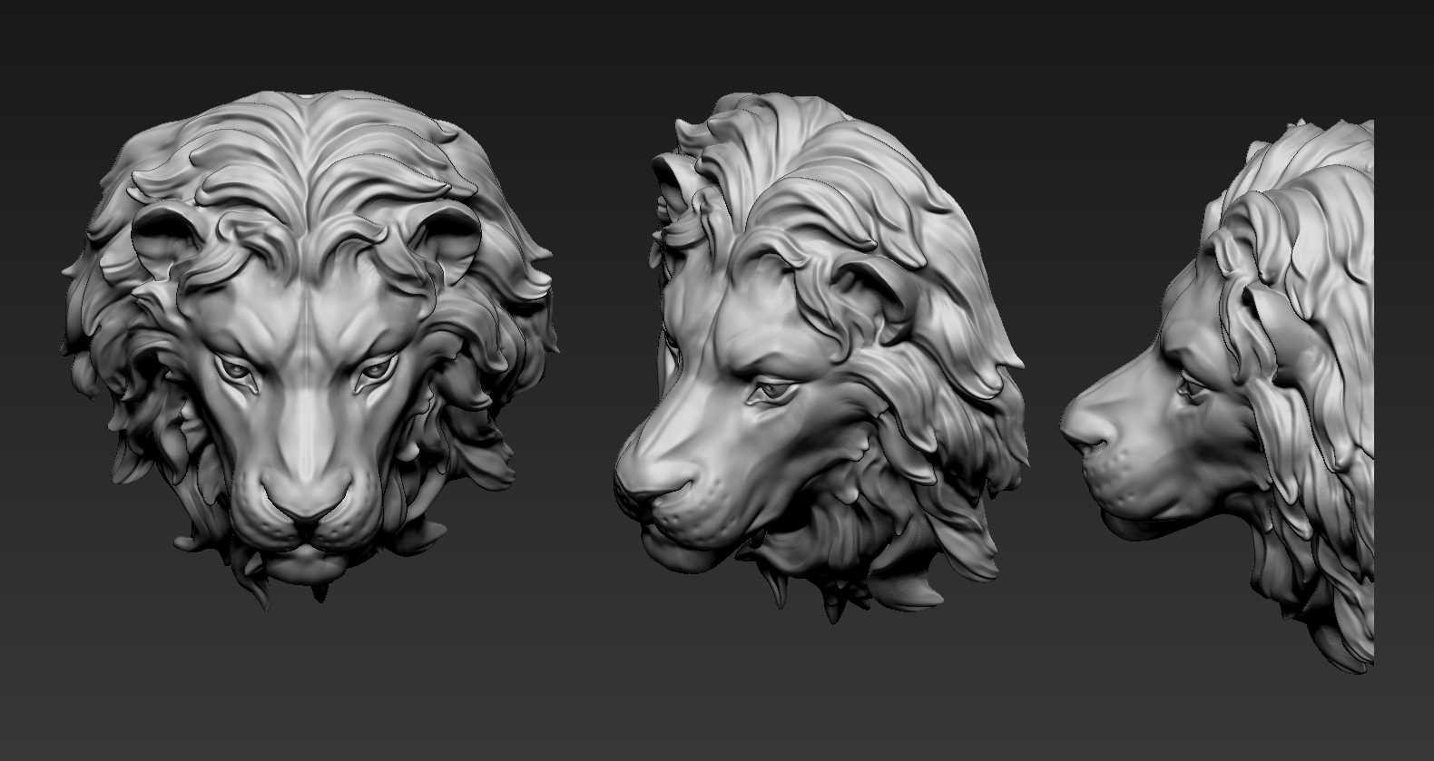 🦁 Lion Head・ STL File for ・Cults