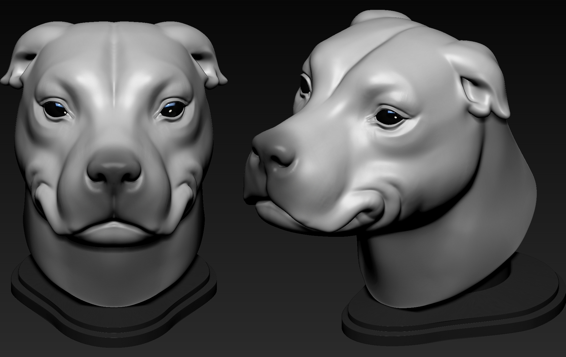 STL file Pitbull Cute 🎨 (OBJ)・3D printable model to download・Cults