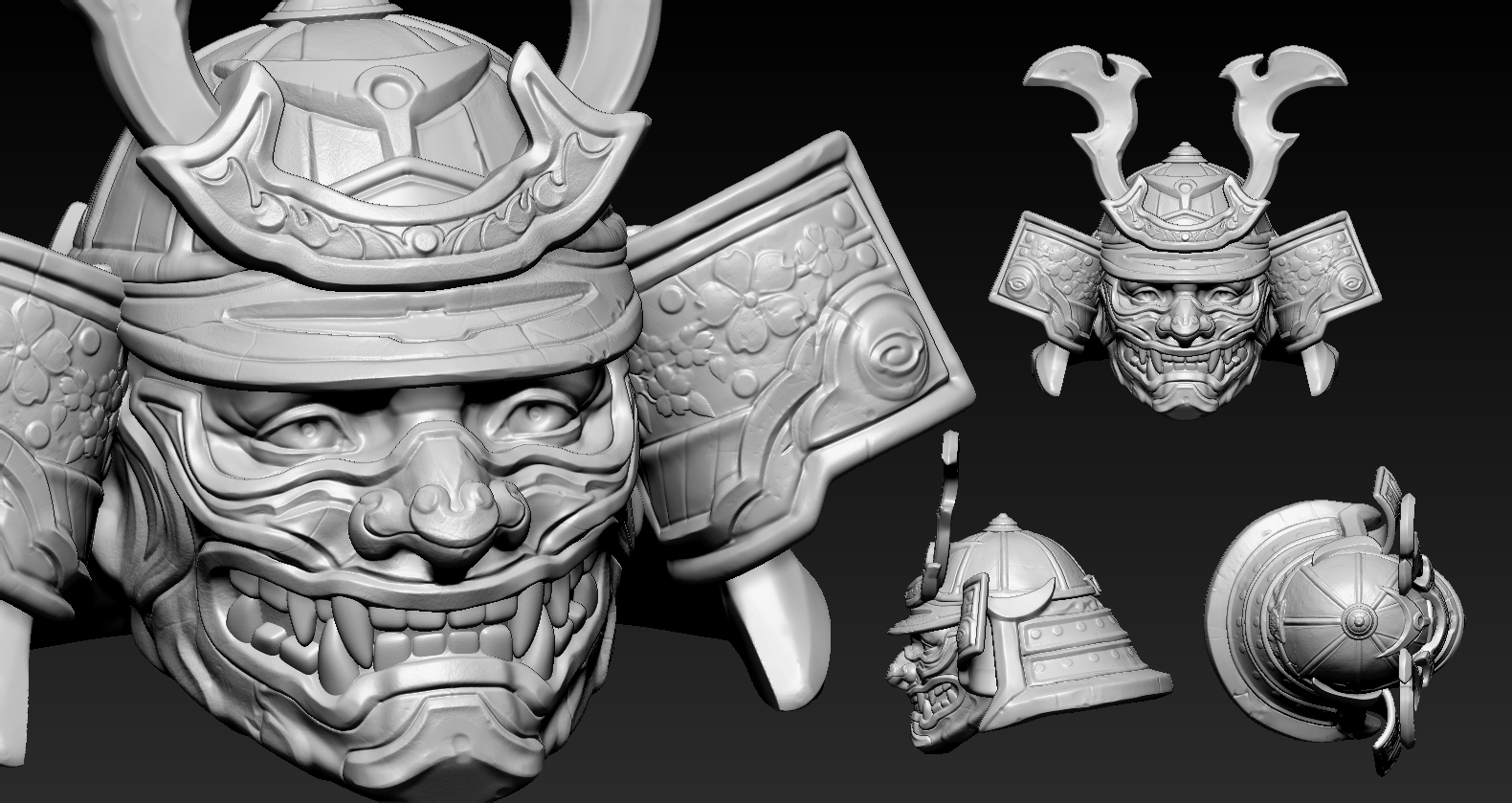 STL file Head Samurai Number 2 🗡️ (OBJ)・Model to download and 3D print ...