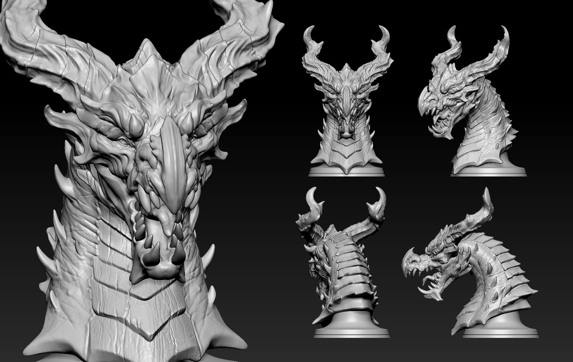 STL file Dragon Head 03 🐉 (OBJ)・3D print design to download・Cults