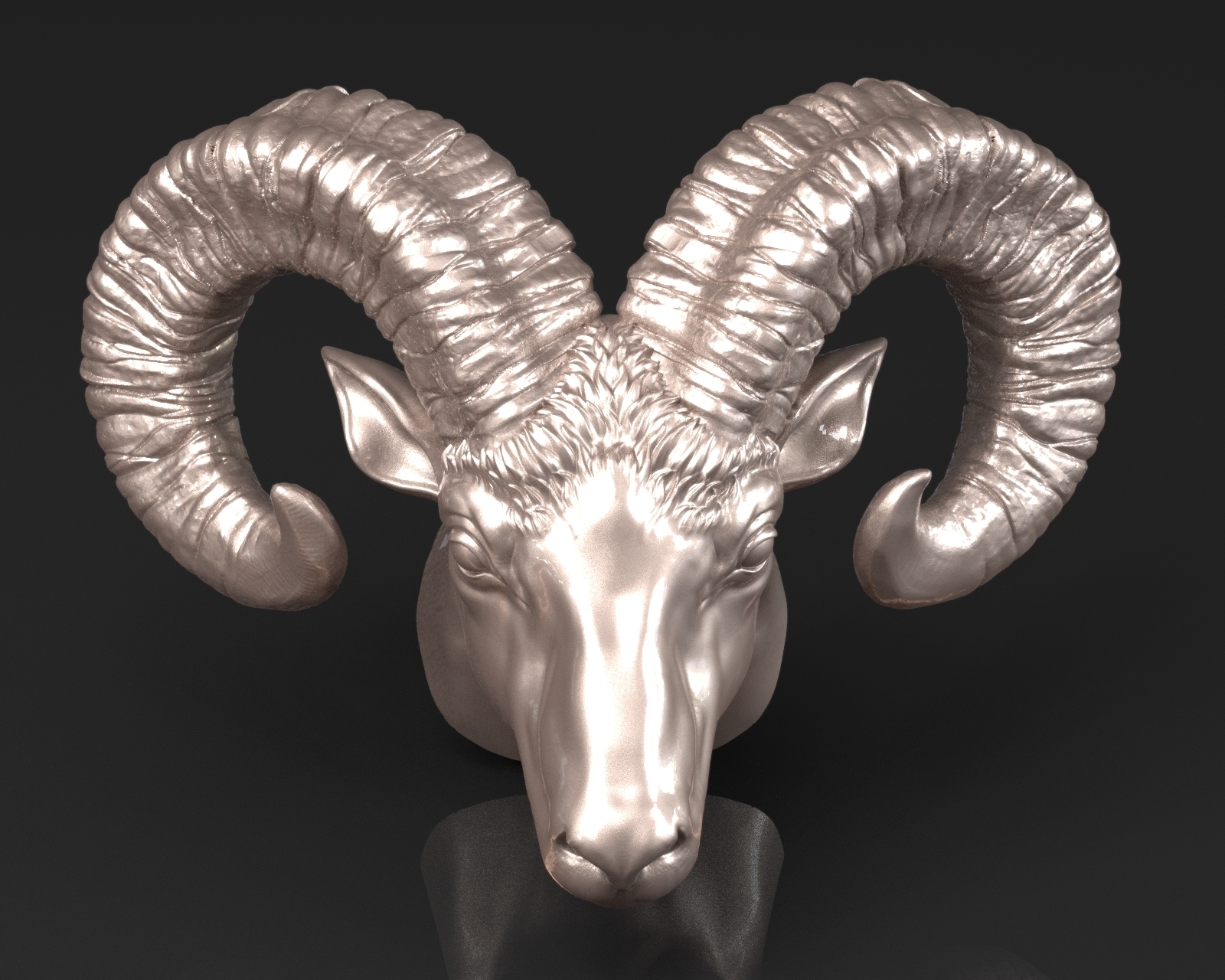 🐏 Ram Head・ STL File for ・Cults