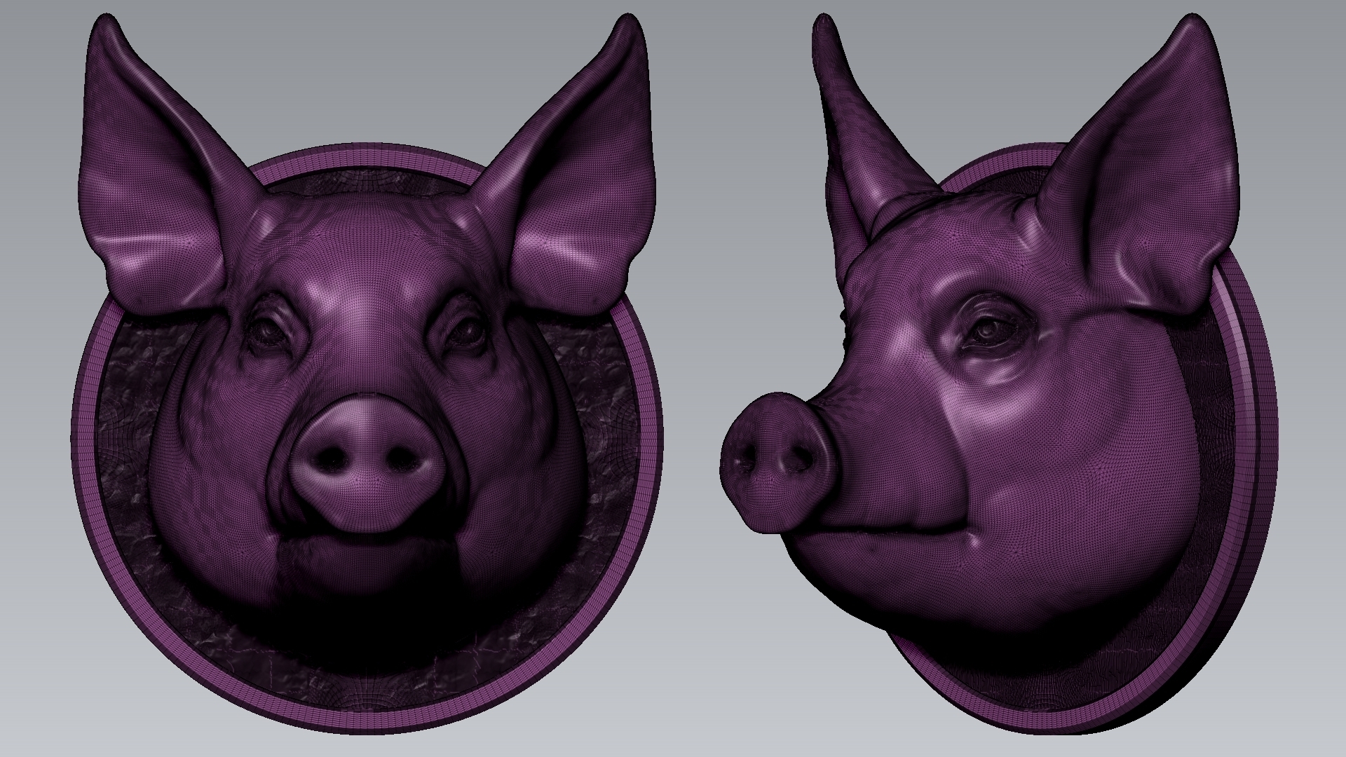 🐖 Pig Head・ STL File for ・Cults