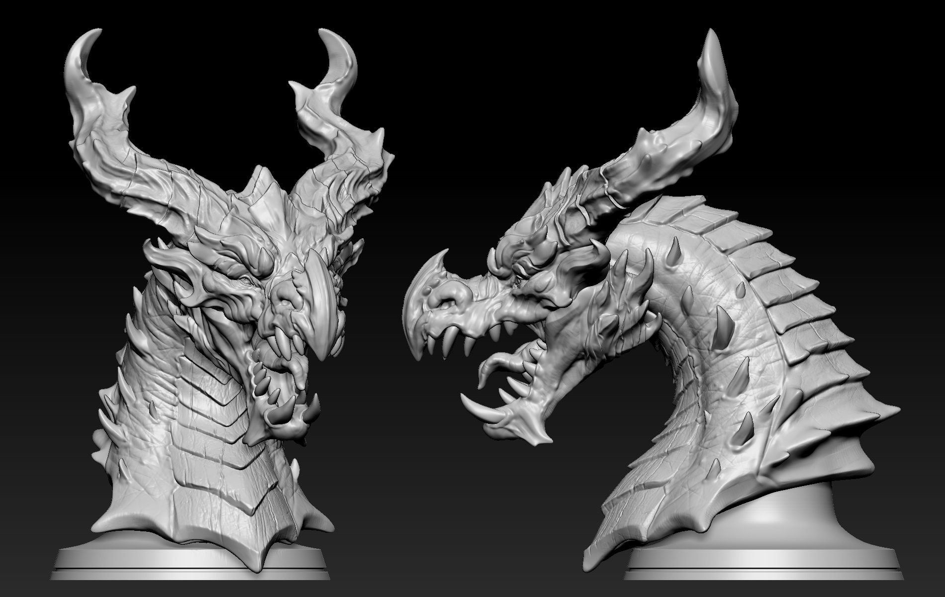 STL file Dragon Head 03 🐉 (OBJ)・3D print design to download・Cults