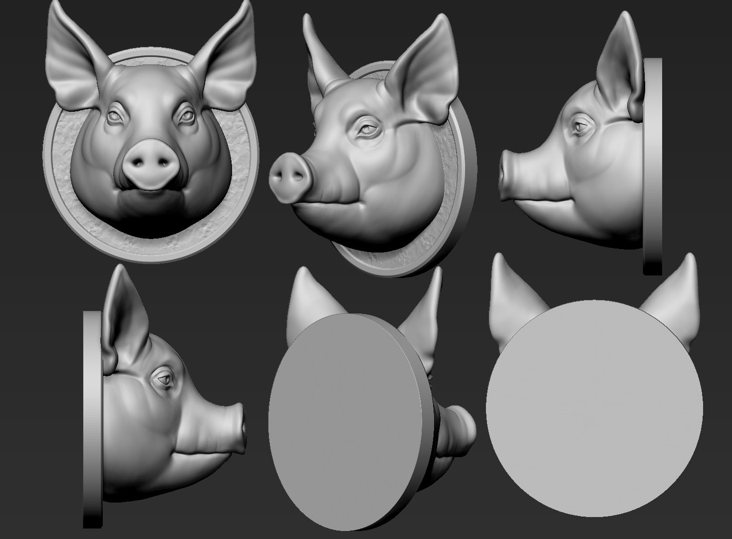 🐖 Pig Head・ STL File for ・Cults