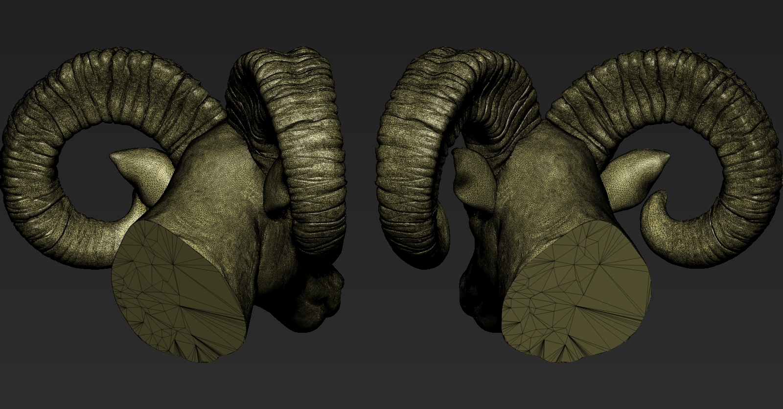 🐏 Ram Head・ STL File for ・Cults