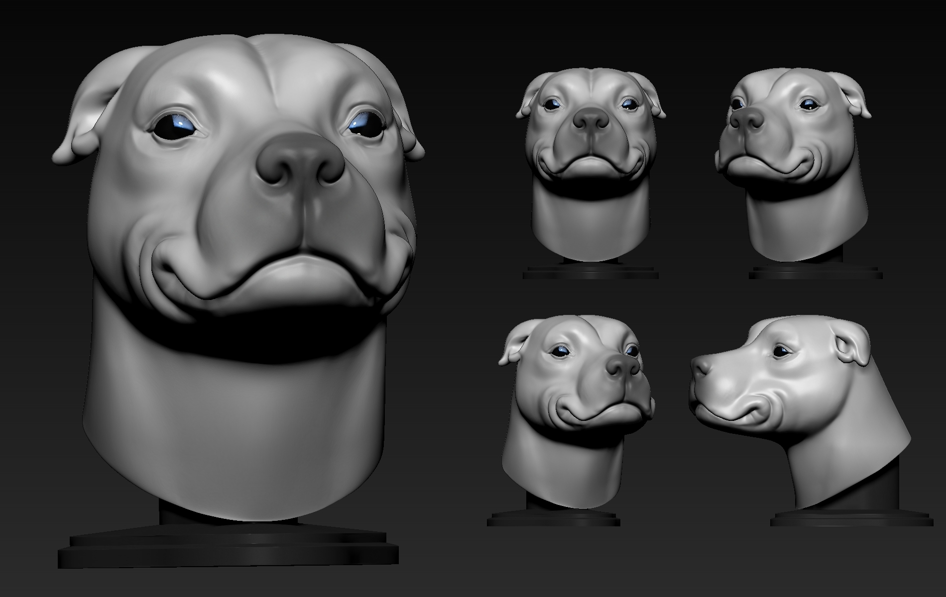 STL file Pitbull Cute 🎨 (OBJ)・3D printable model to download・Cults