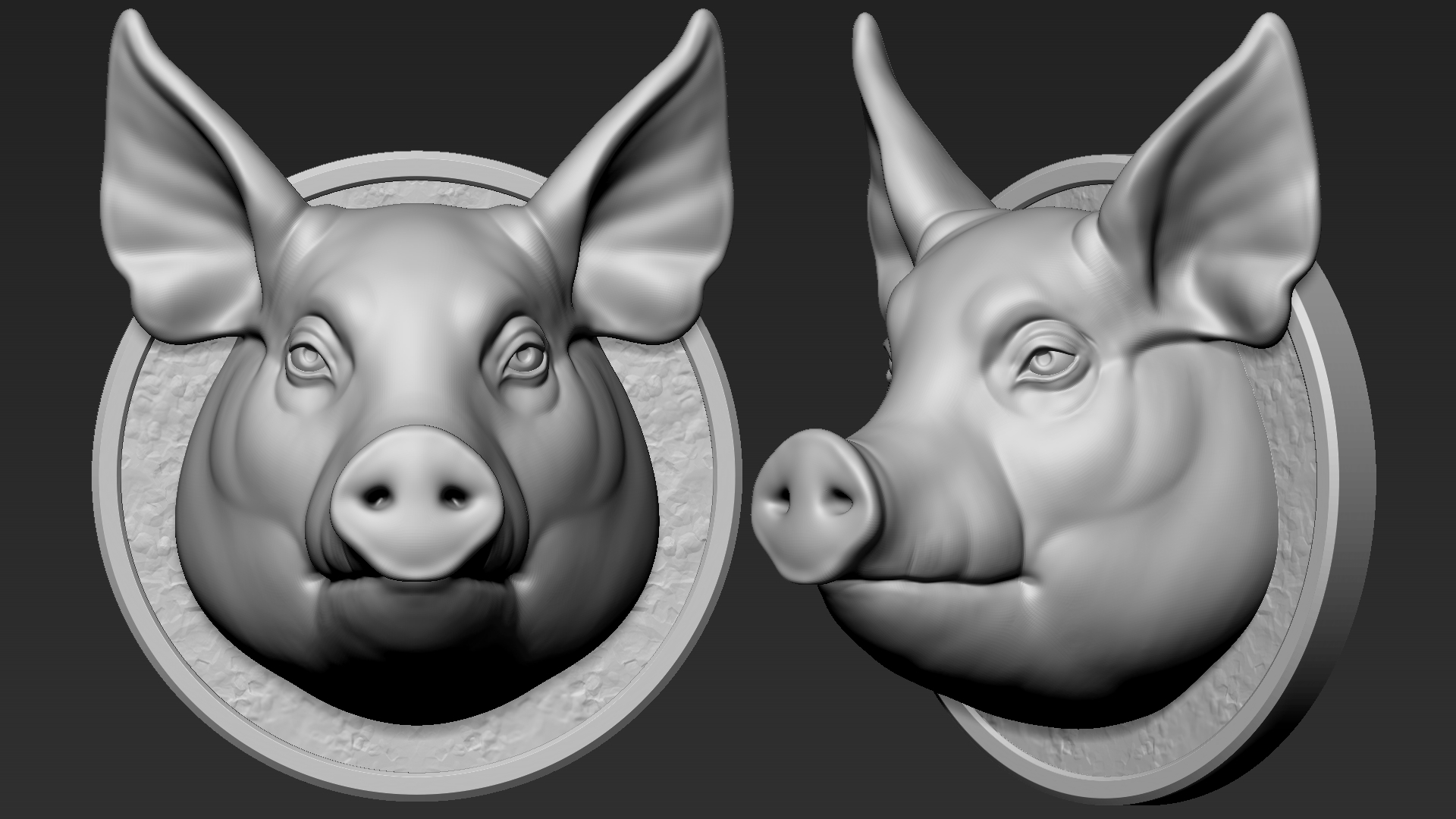 STL file Pig Head 🐖 (OBJ)・3D printable model to download・Cults