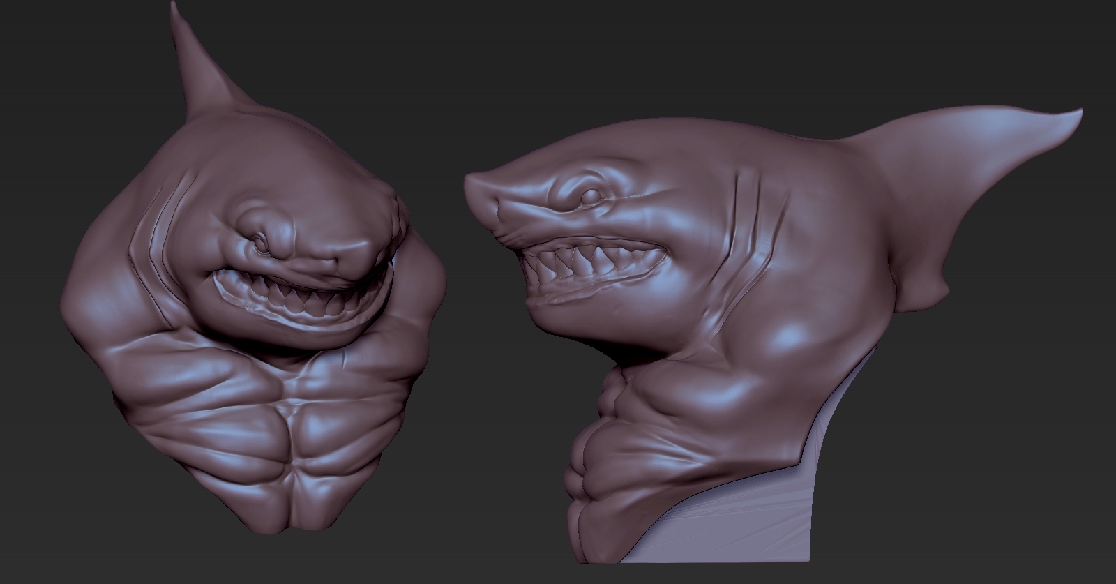 STL file Shark Portrait 🦈 (OBJ)・3D printable model to download・Cults