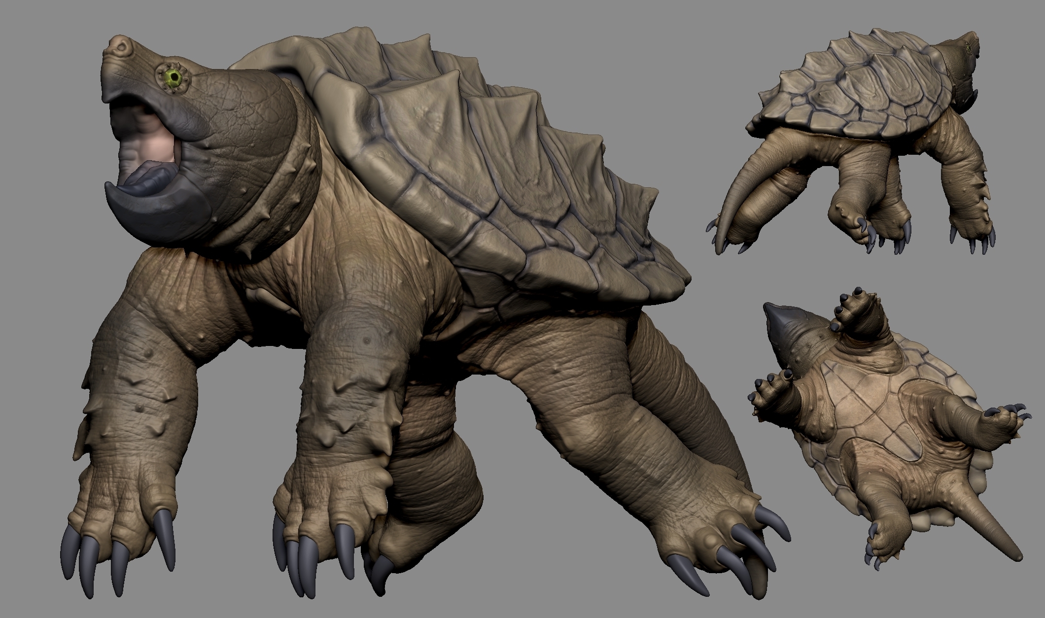 🐊 Alligator Snapping Turtle・ STL File for 3D printing and CNC machining ...