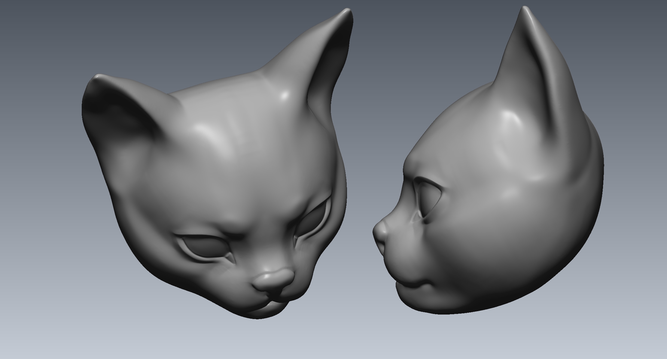 STL file Kitten Head 🐱 (OBJ)・3D printable model to download・Cults