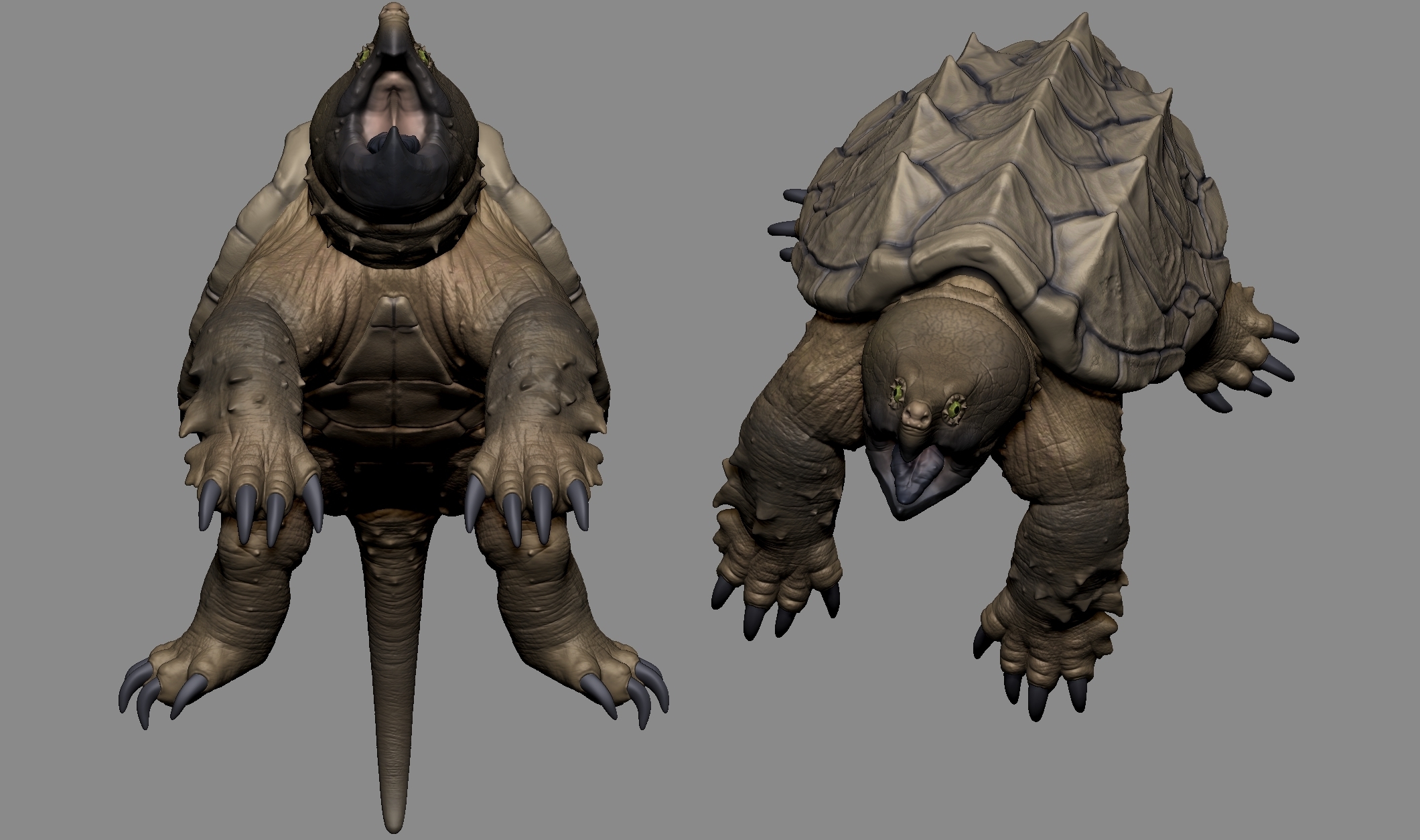 🐊 Alligator Snapping Turtle・ STL File for 3D printing and CNC machining ...