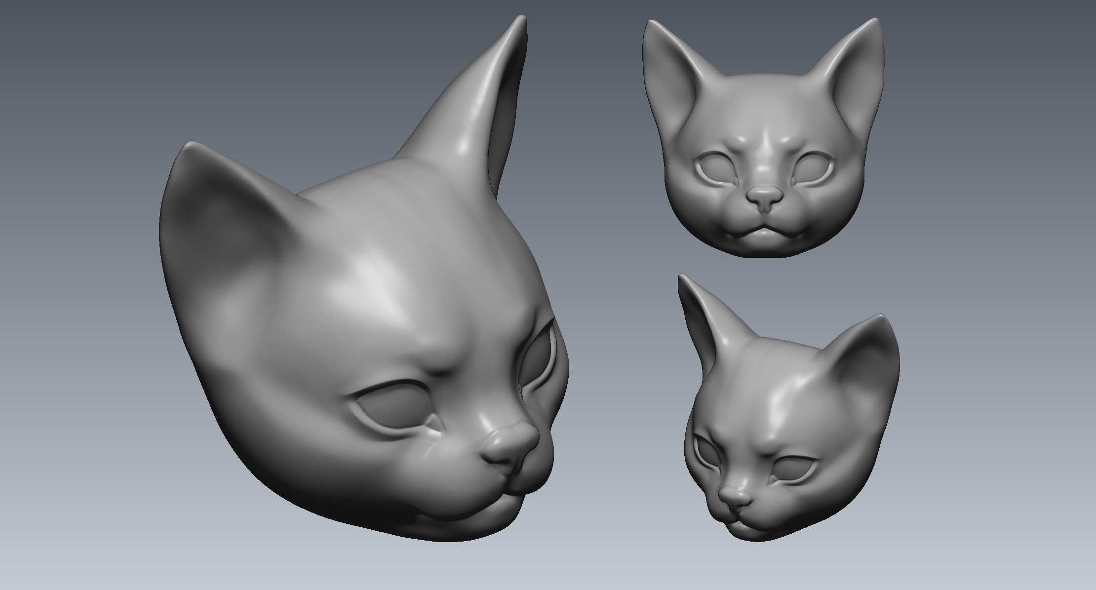 STL file Kitten Head 🐱 (OBJ)・3D printable model to download・Cults