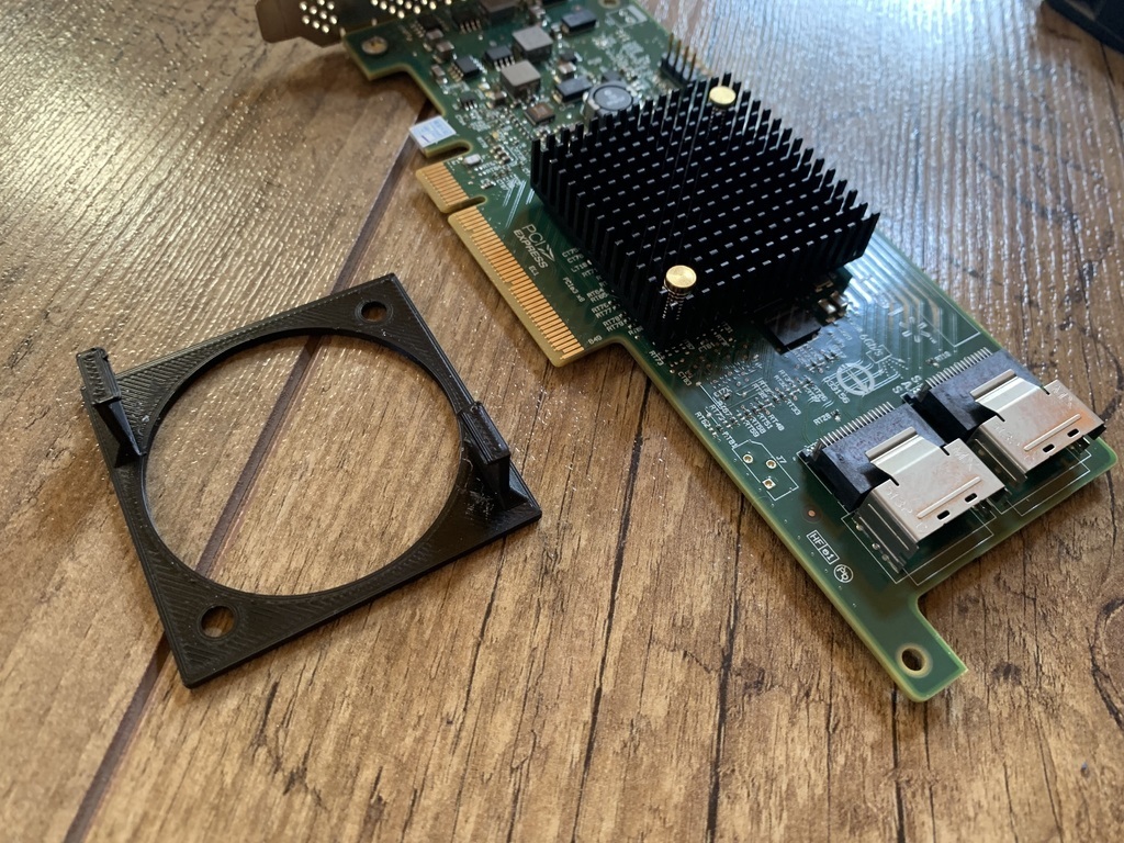 Free 3D file LSI 9207-8i HBA Card 50mm Fan bracket 🖥️ ・3D printing idea ...