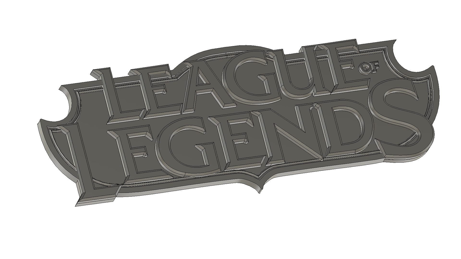 STL file League of Legends Logo 🎲 ・3D printer model to download・Cults