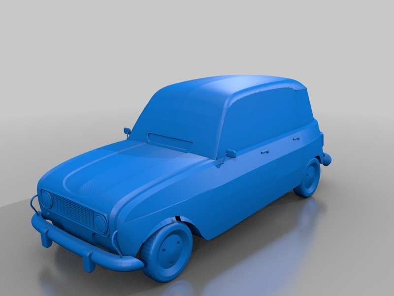 🚗 Renault 4L V2・Free 3D File for ・Cults