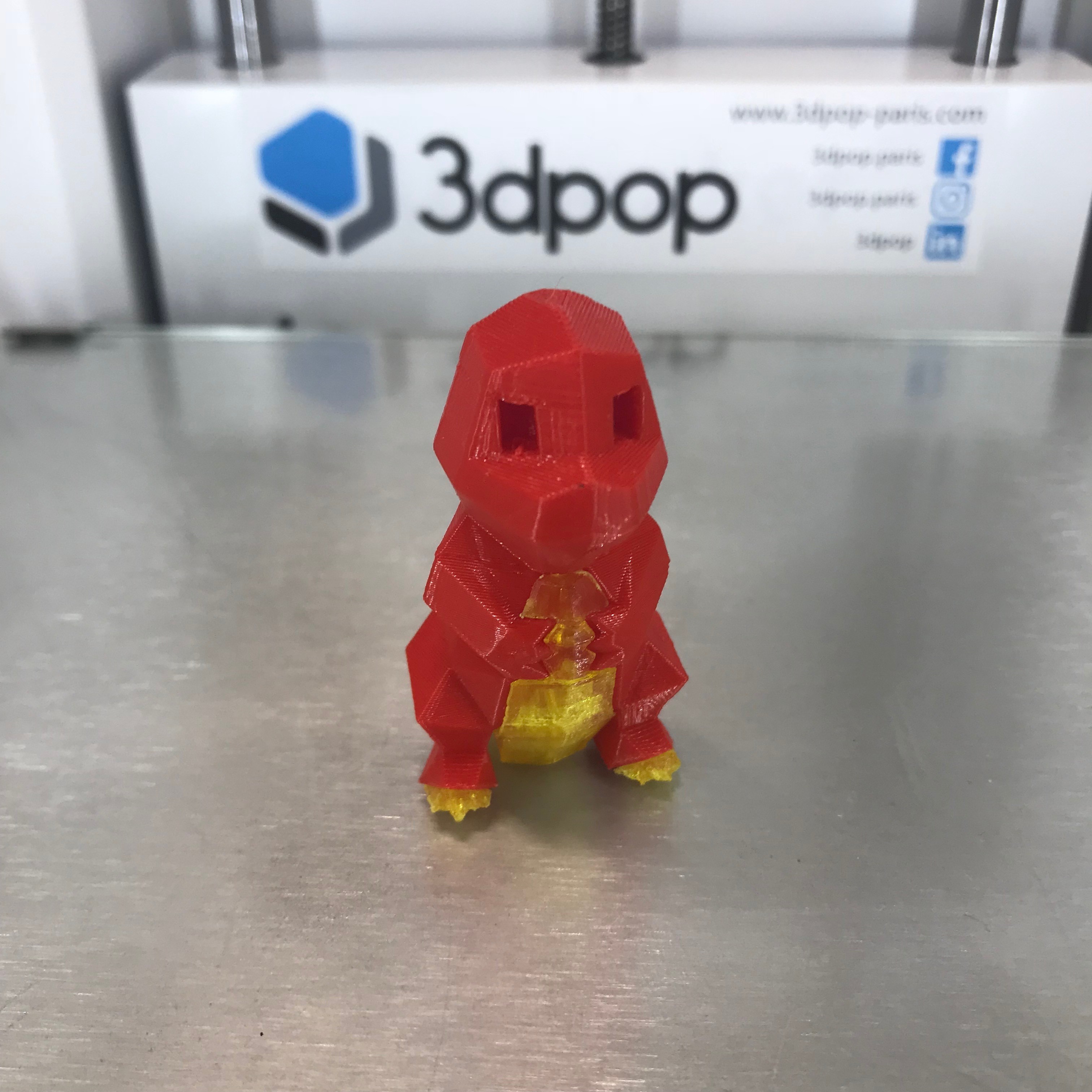 3D printable Low-Poly Charmander - Multi and Dual Extrusion version ...