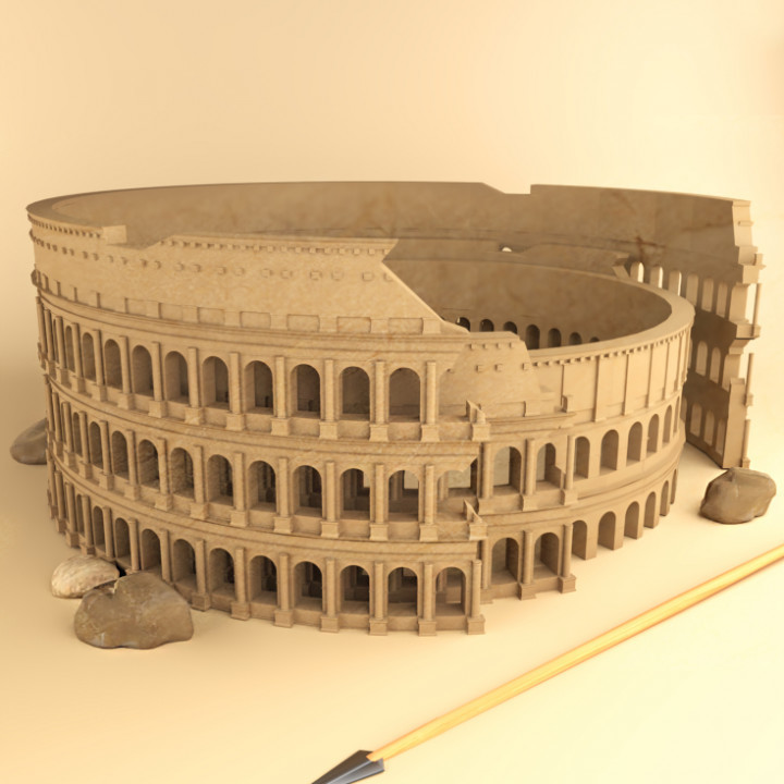 🗽 Colosseum_Rome・Free STL File for ・Cults