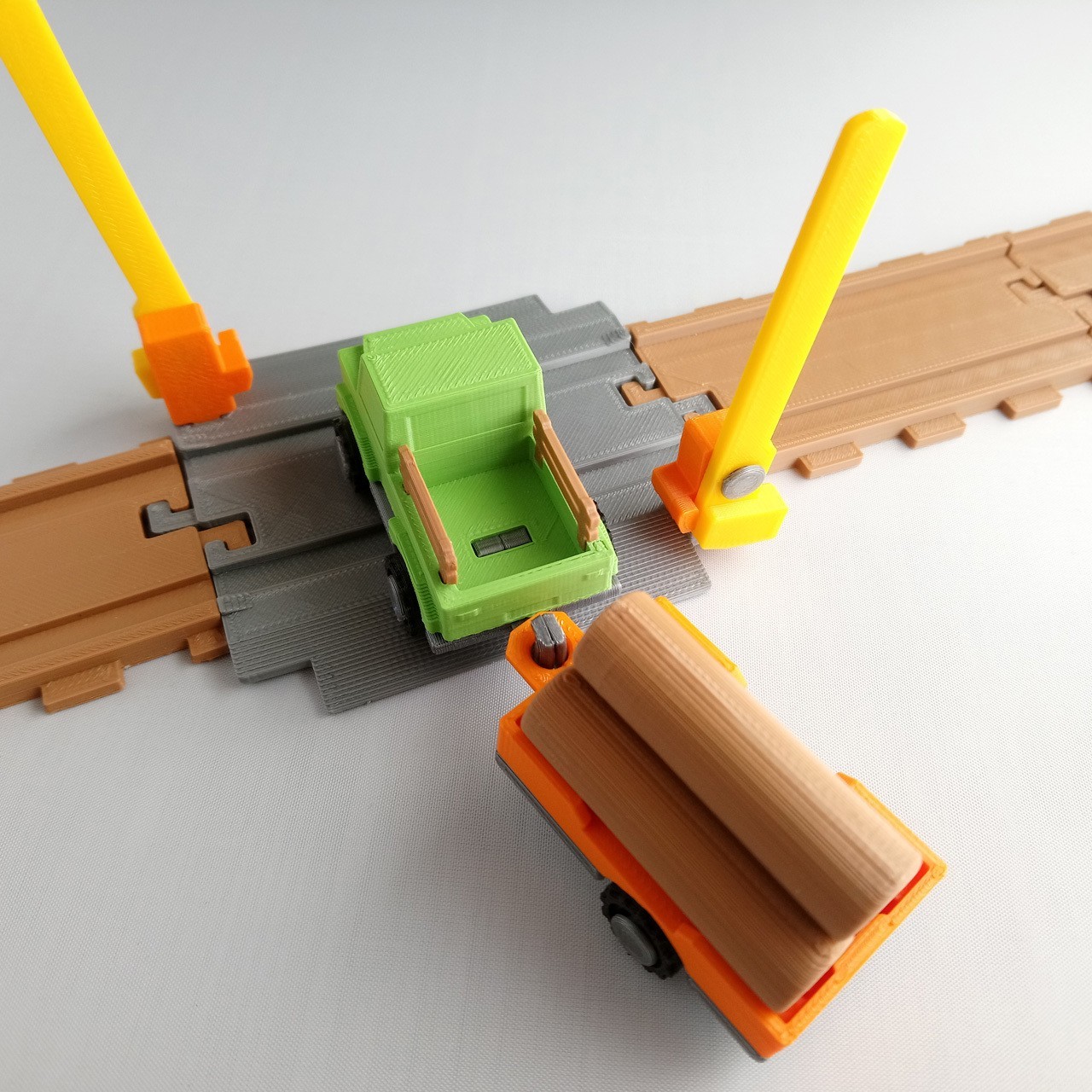 🛤️ SmallToys - Railway tracks - Level crossing・ STL File for ・Cults