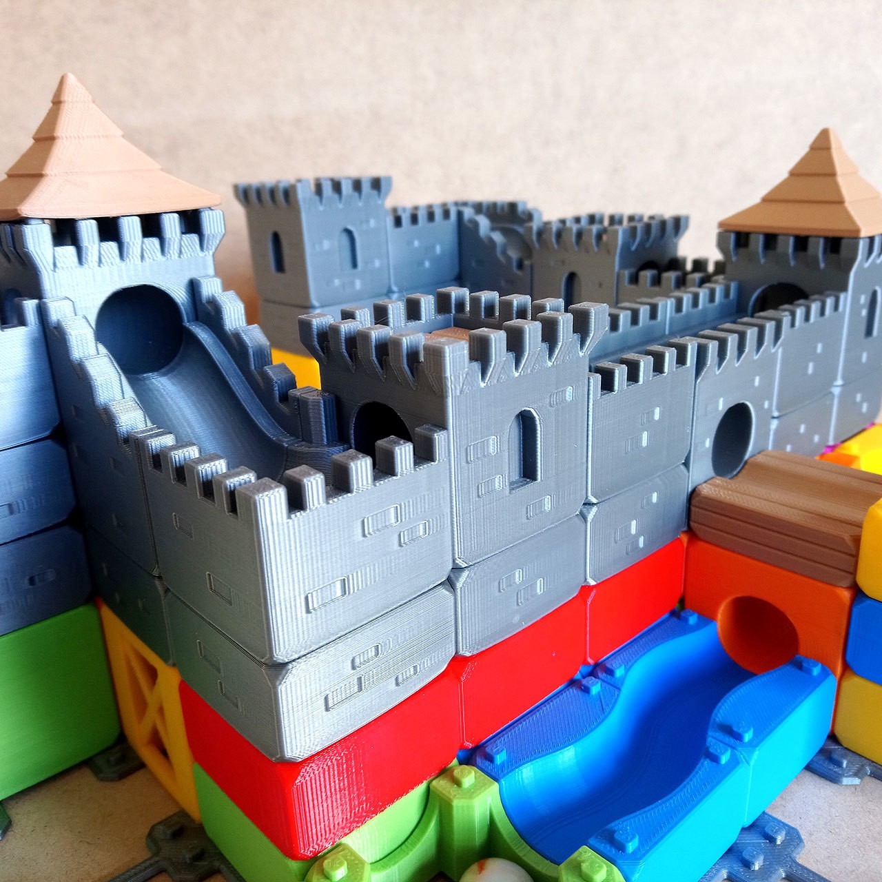 🏃 Marble Run Blocks - Medieval Castle pack・ STL File for ・Cults