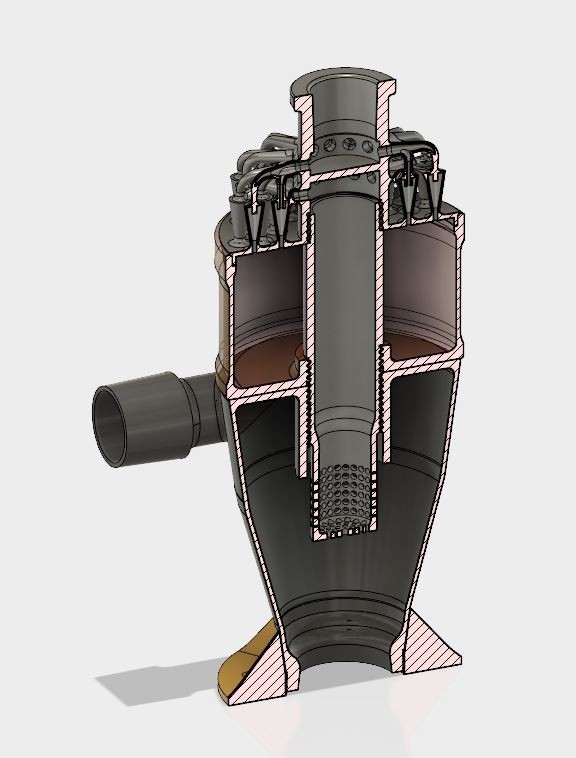 🌀 7 Head Multi Cyclone Chamber v2 (Compact Size Added)・ STL File for 3D ...