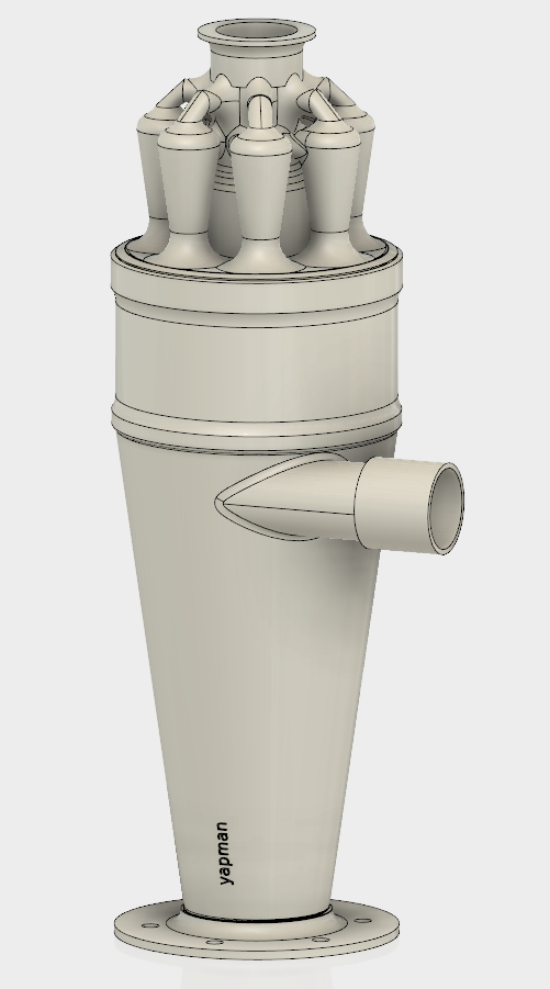 🌀 7 Head Multi Cyclone Chamber v2 (Compact Size Added)・ STL File for 3D ...