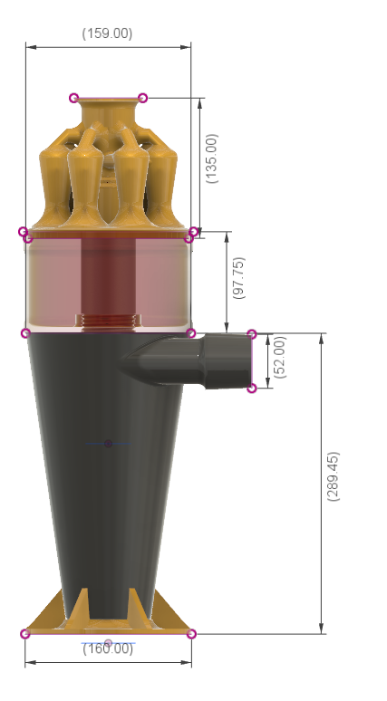 🌀 7 Head Multi Cyclone Chamber v2 (Compact Size Added)・ STL File for 3D ...