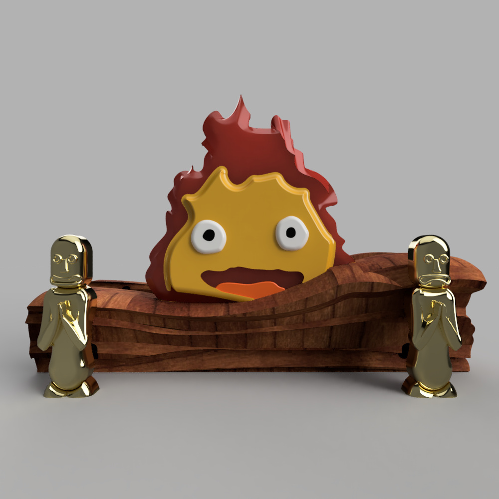 STL file calcifer the incredible wandering castle 🏰・3D printable model ...
